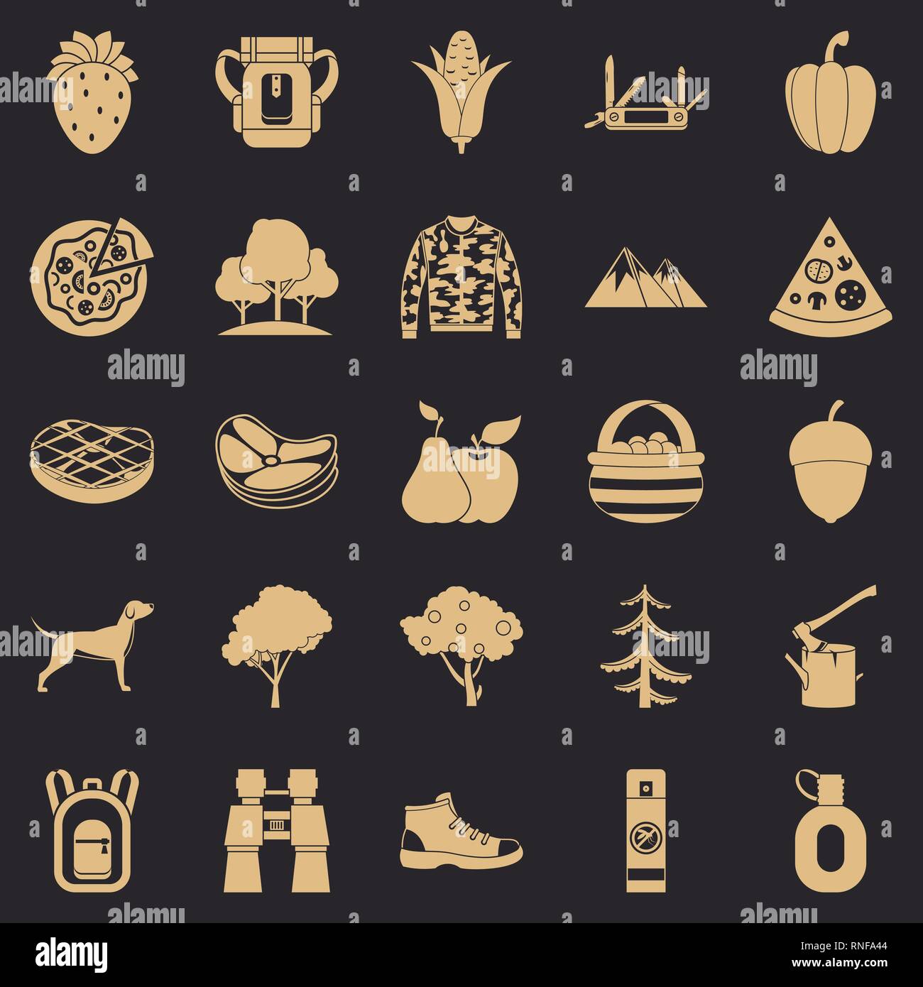 Wildlife icons set, simple style Stock Vector Image & Art - Alamy