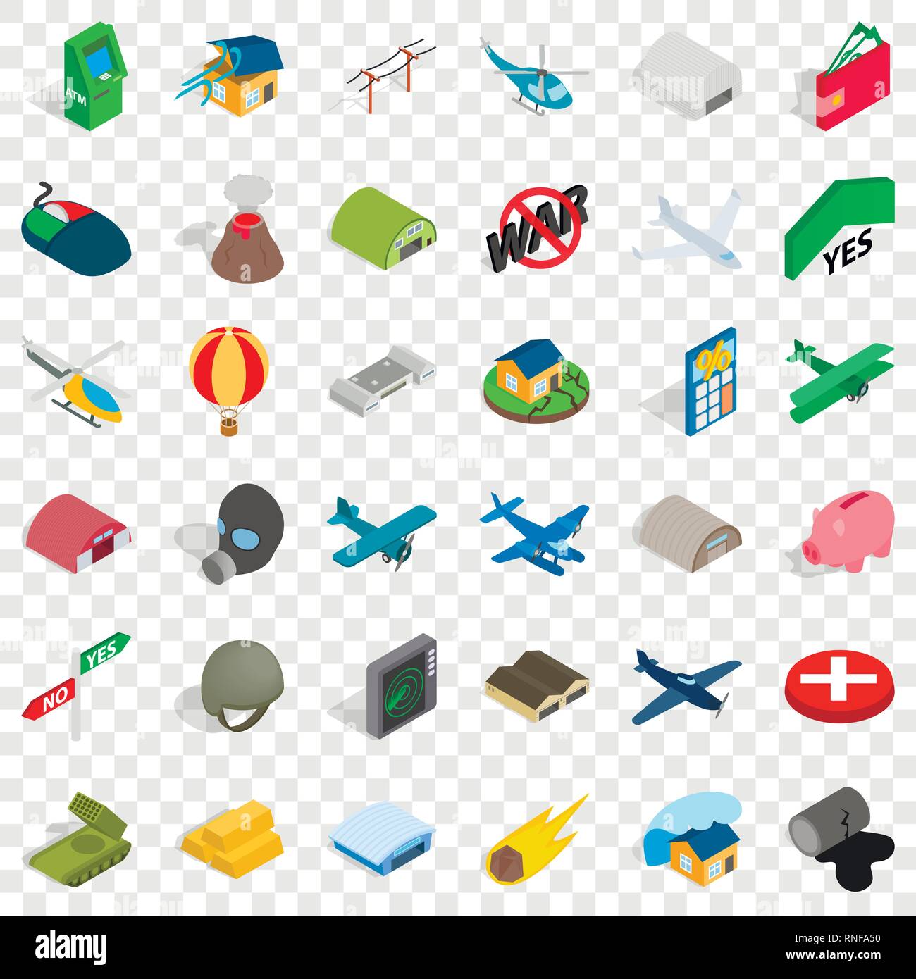 Great war icons set, isometric style Stock Vector Image & Art - Alamy