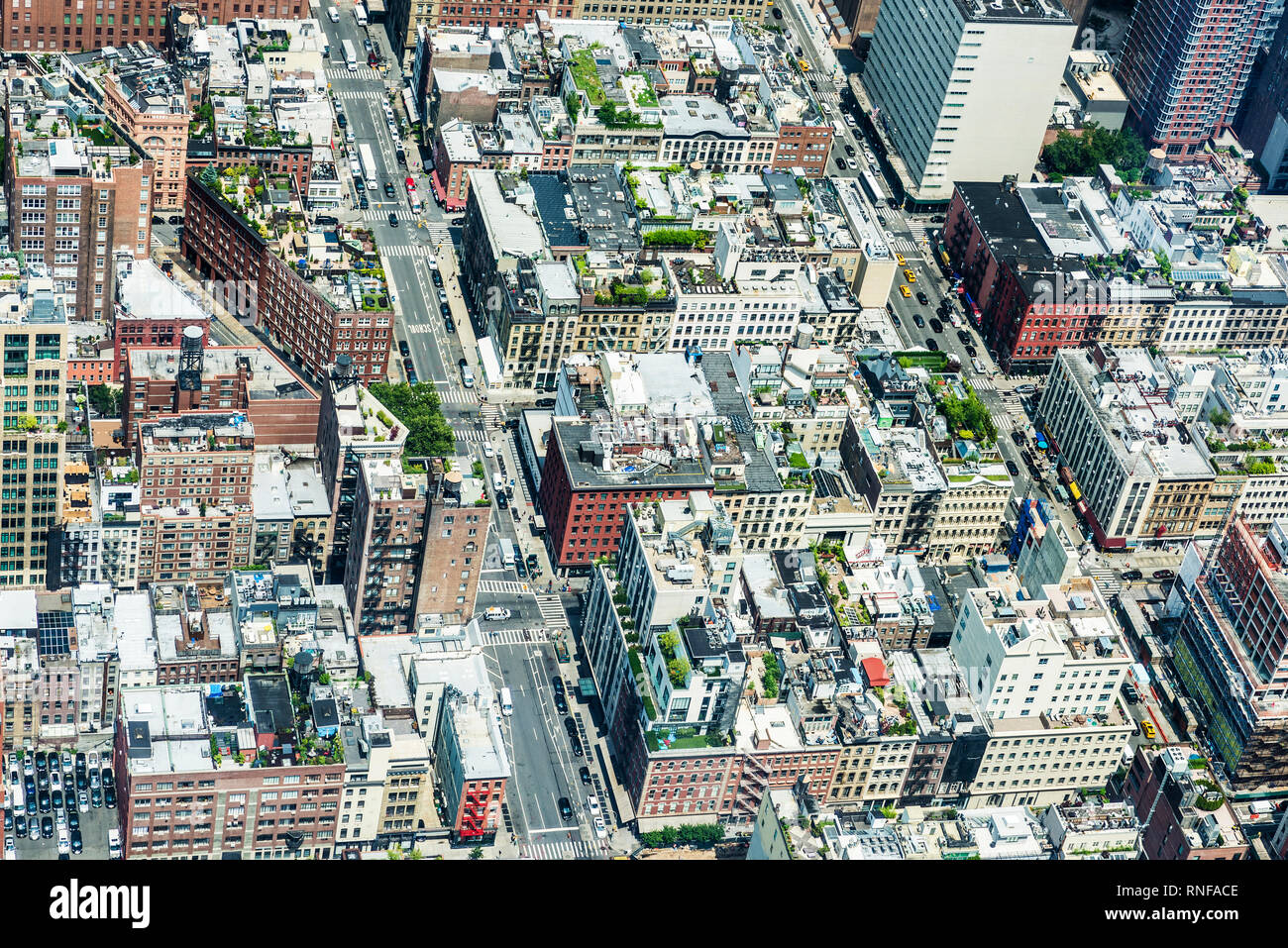 Overview of skyscrapers in Manhattan in New York City, USA Stock Photo ...