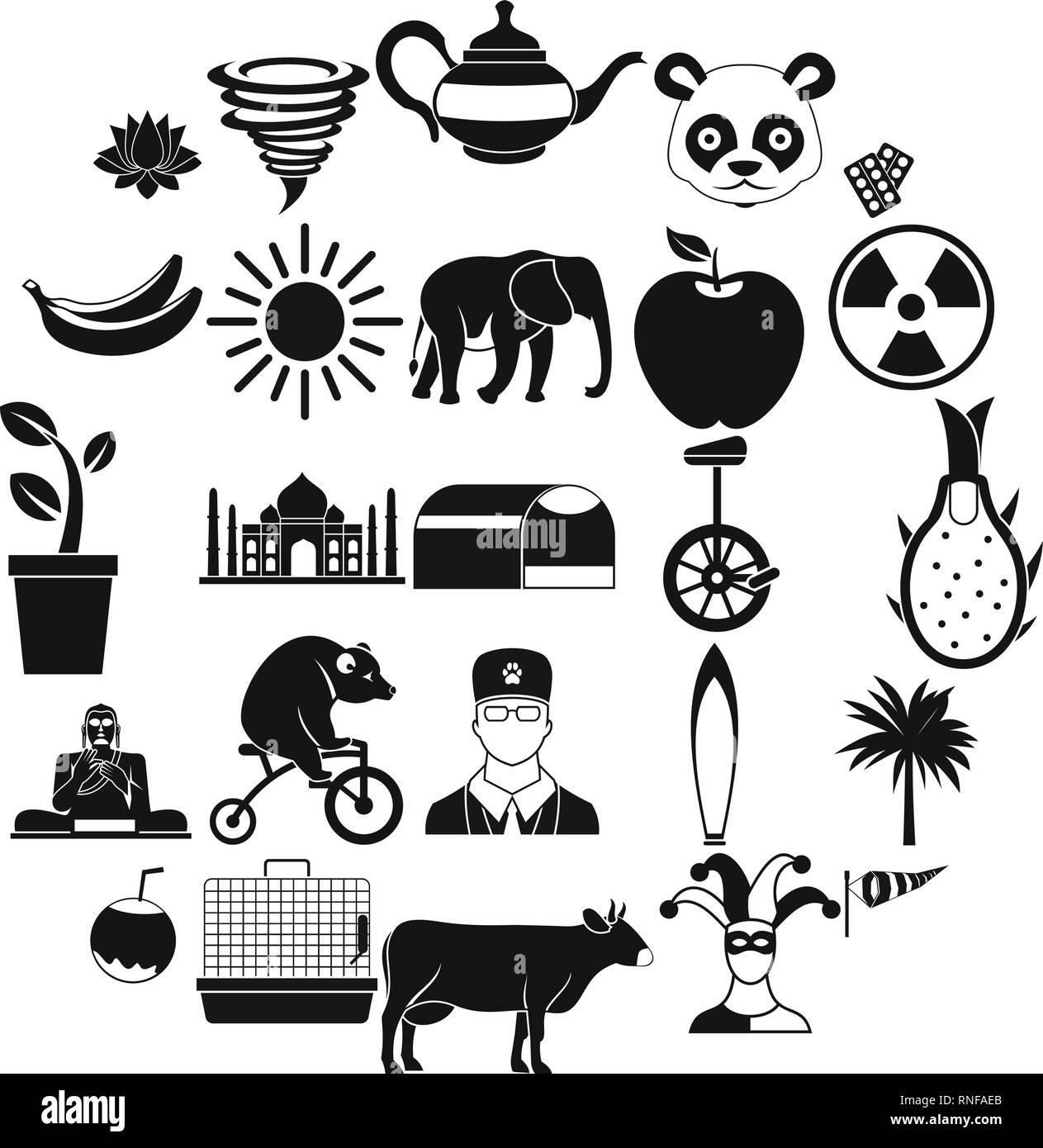 Living area icons set, simple style Stock Vector Image & Art - Alamy