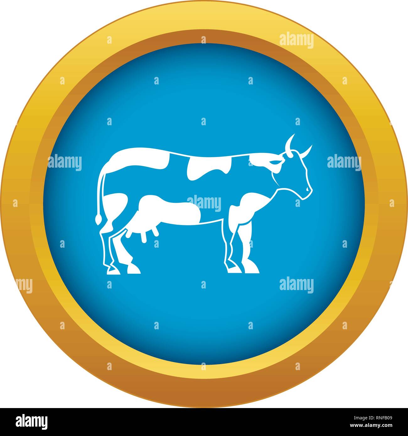 Cow icon blue vector isolated Stock Vector Image & Art - Alamy