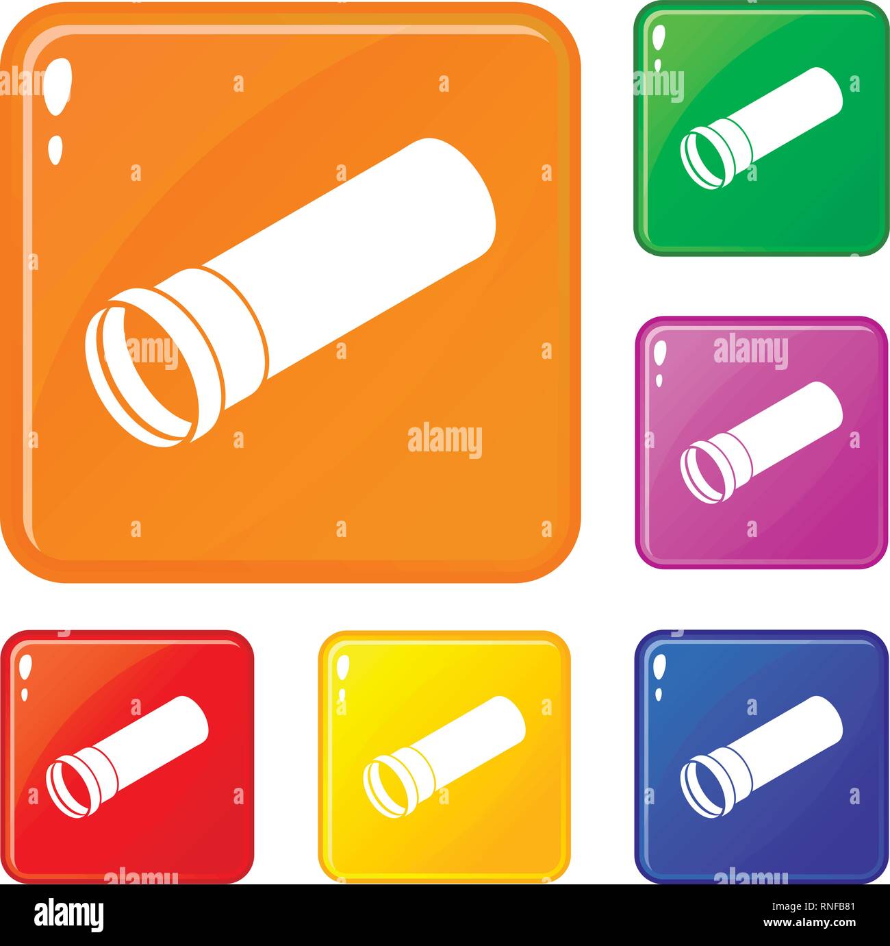 Plastic pipe icons set vector color Stock Vector Image & Art - Alamy