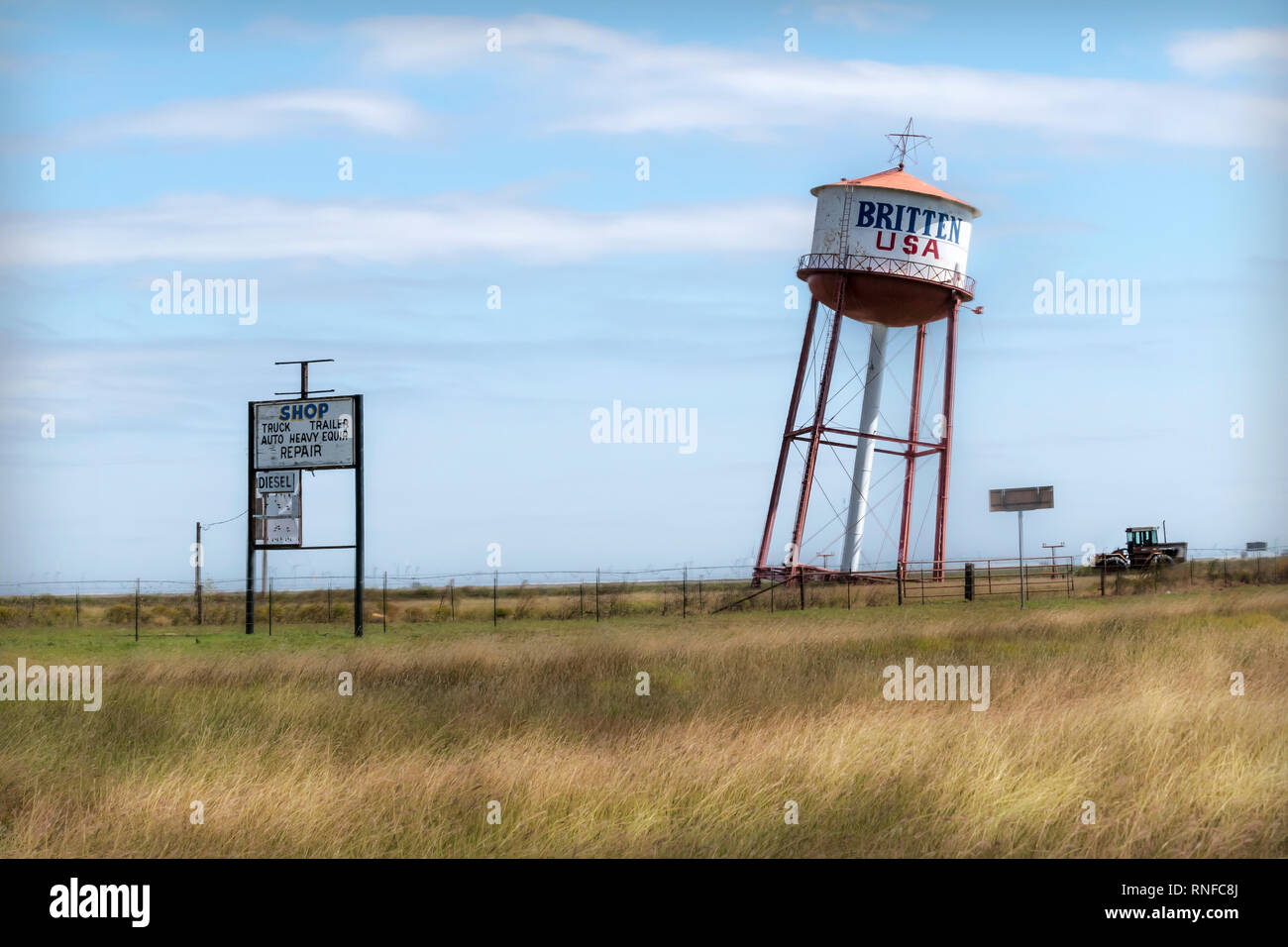The leaning water tower.A Old Route 66 landmark in Groom Texas Stock ...