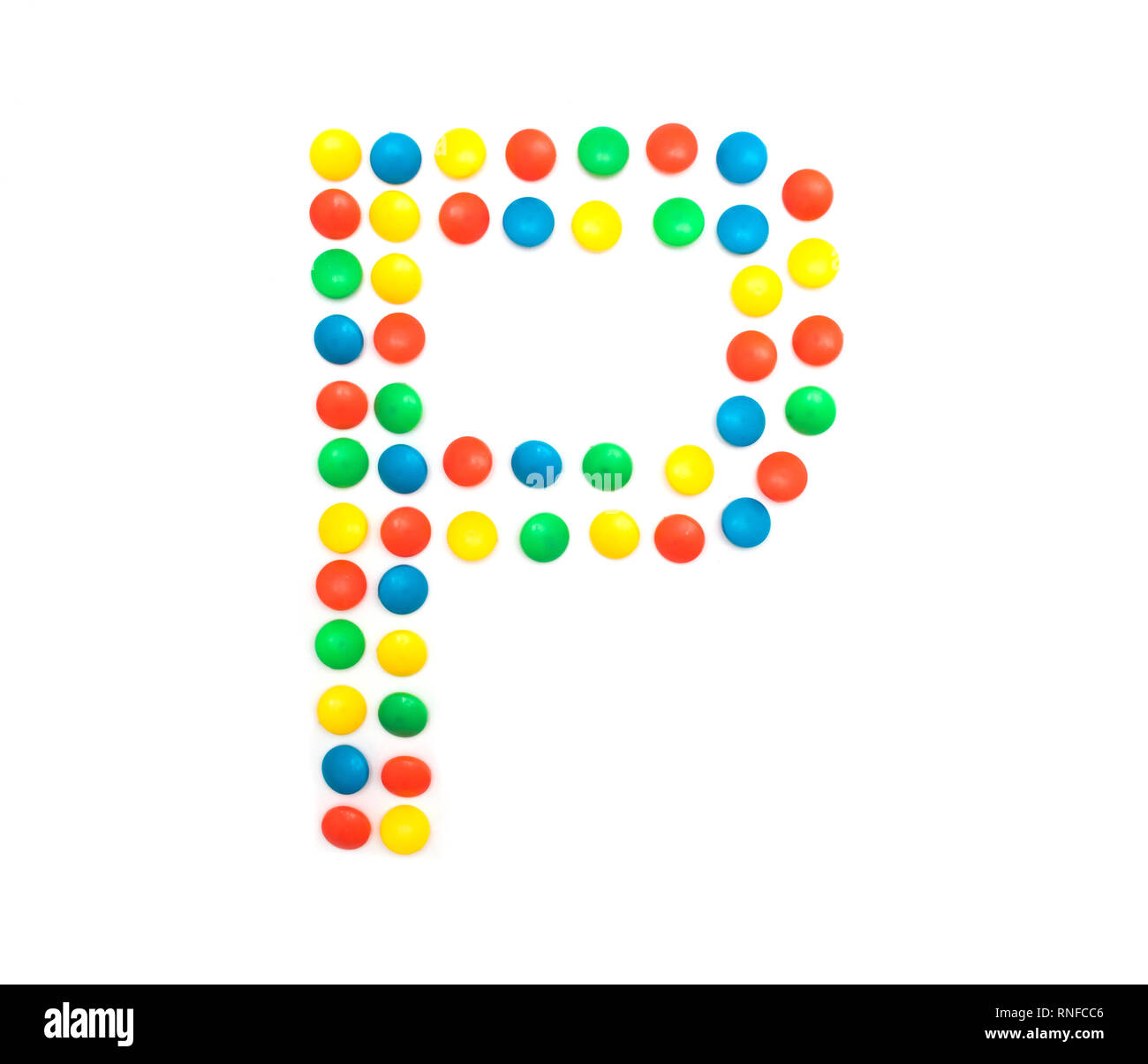 Multicolored alphabet from children's mosaic letter P, ABC Stock Photo ...