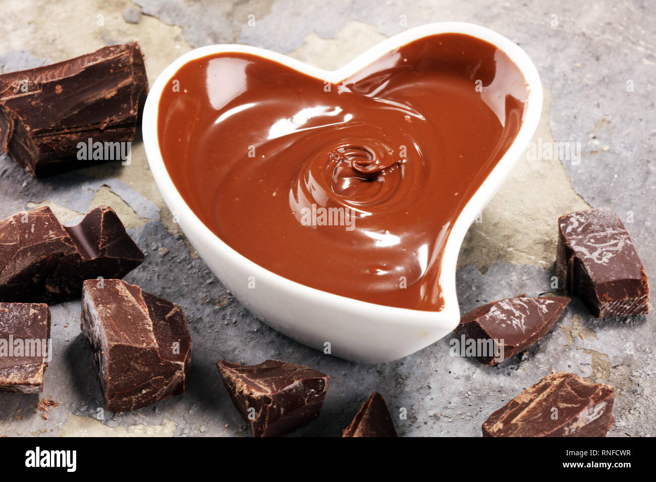 Melting chocolate / melted chocolate/ chocolate swirl andmade Stock ...