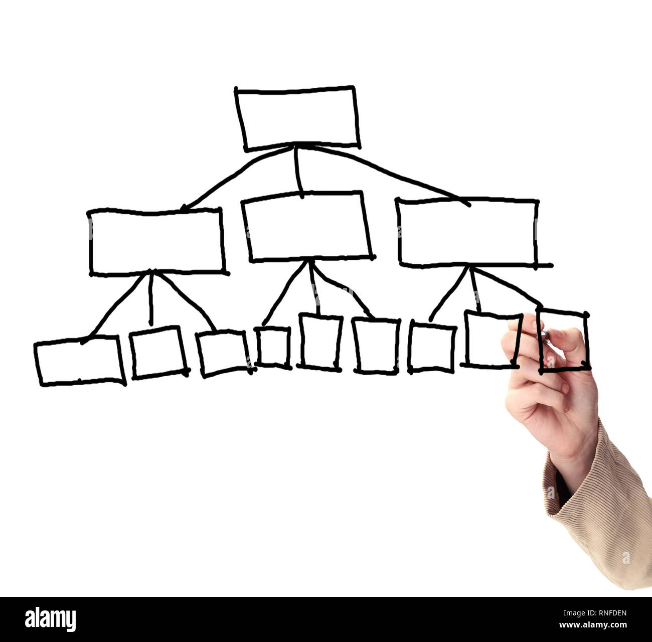 Hand drawing diagram isolated on white background Stock Photo - Alamy