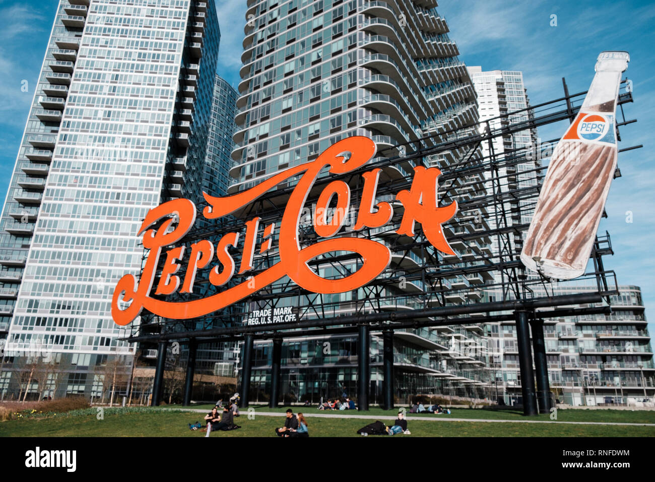 Pepsi cola neon sign long island city queens new york hi-res stock ...