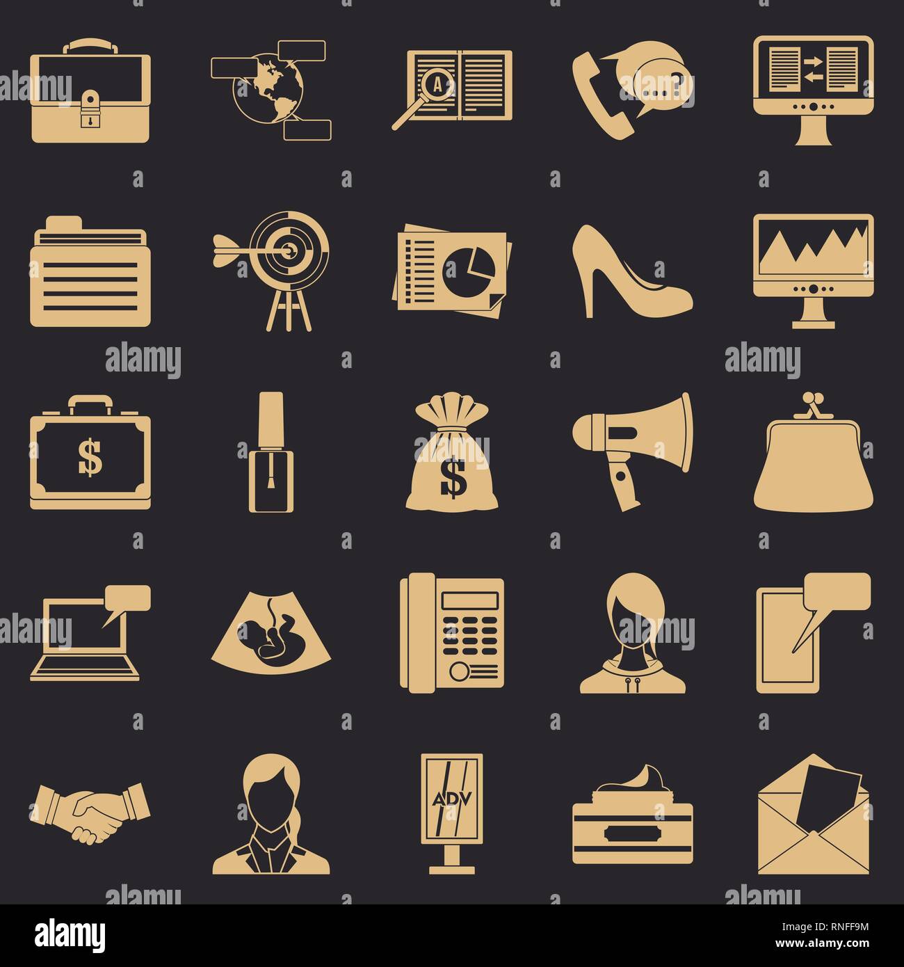 Studio icons set, simple style Stock Vector Image & Art - Alamy