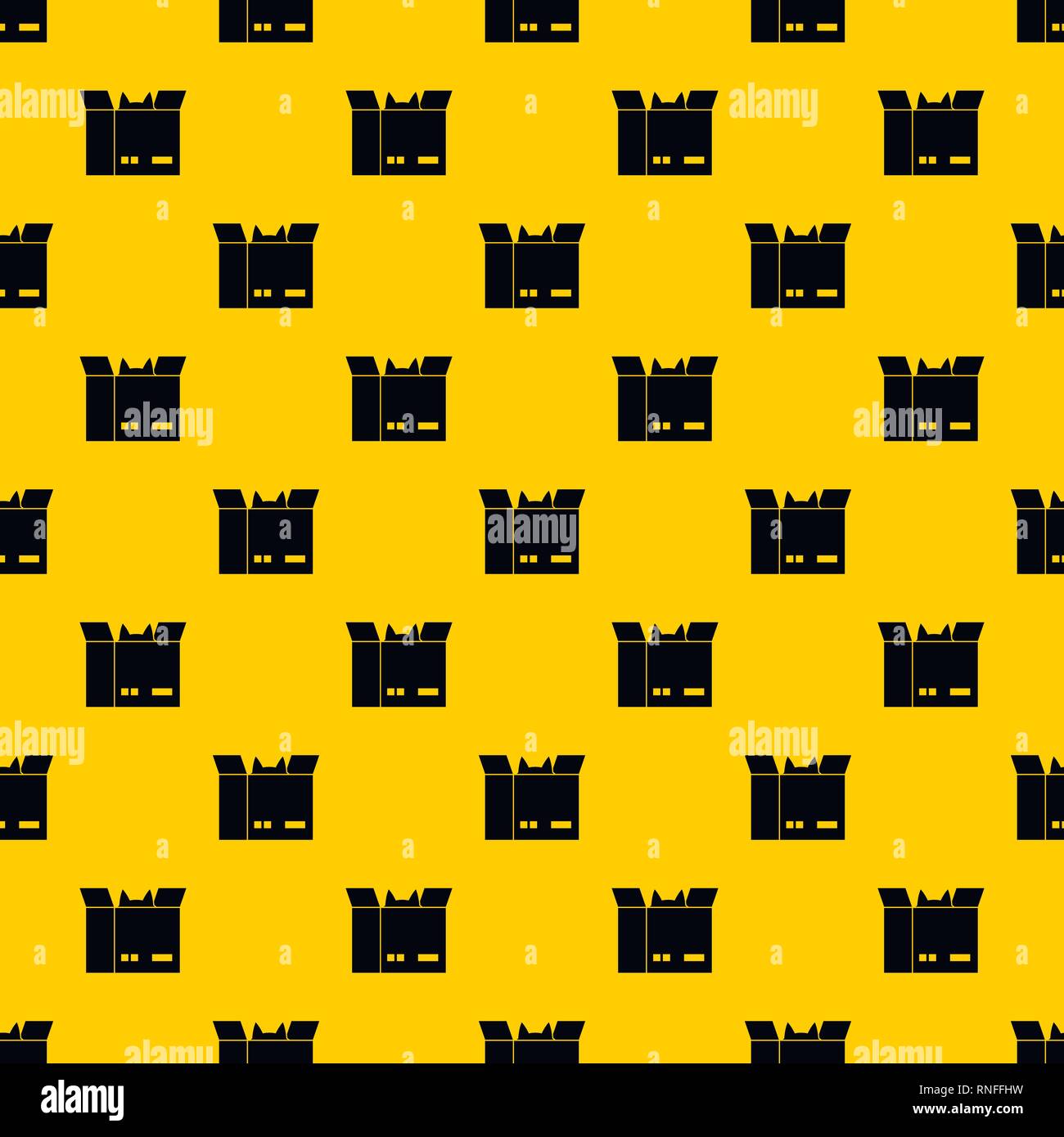 Cat in a cardboard box pattern vector Stock Vector Image & Art - Alamy
