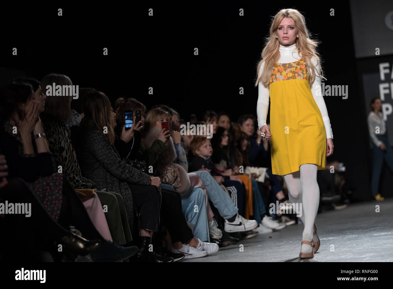 A model on the catwalk during the Oxfam Fashion Fighting Poverty Autumn ...