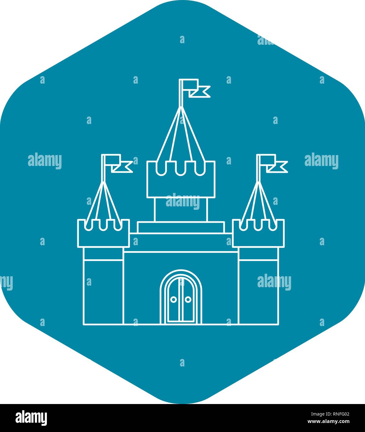 Fortress icon in outline style Stock Vector Image & Art - Alamy