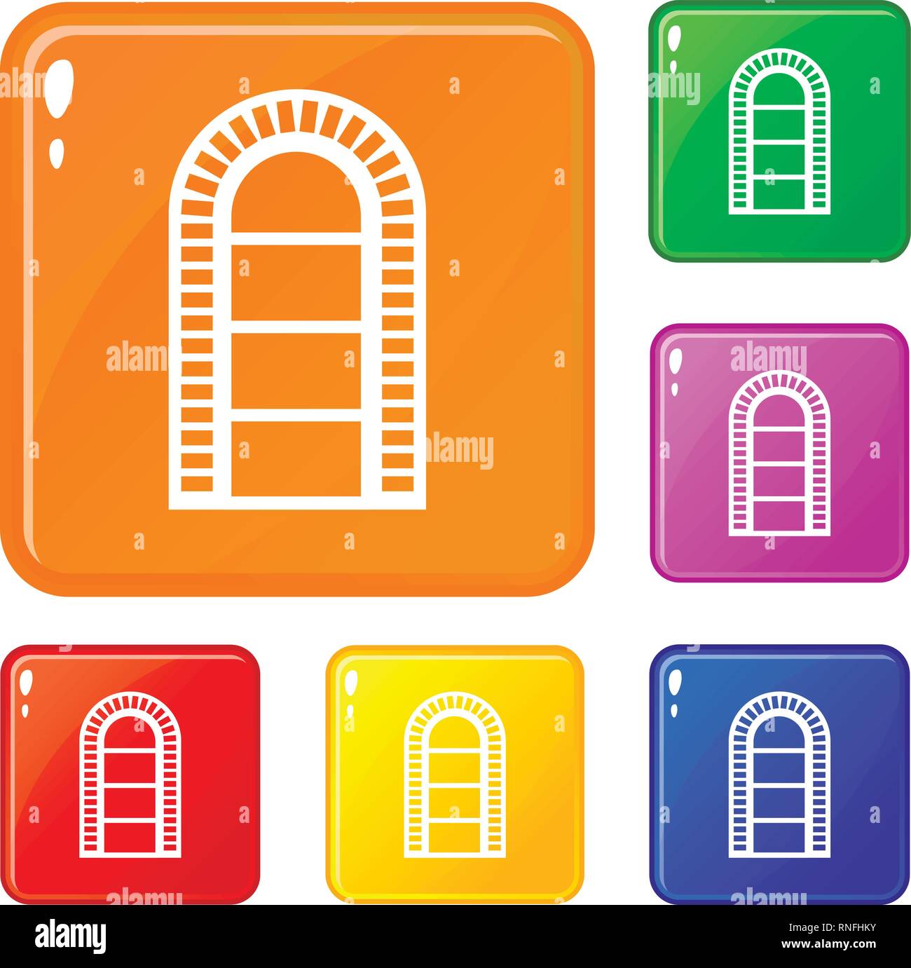 Narrow window frame icons set vector color Stock Vector Image & Art - Alamy