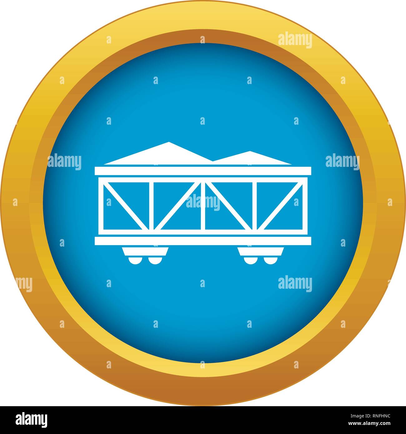 Train cargo wagon icon blue vector isolated Stock Vector Image & Art ...