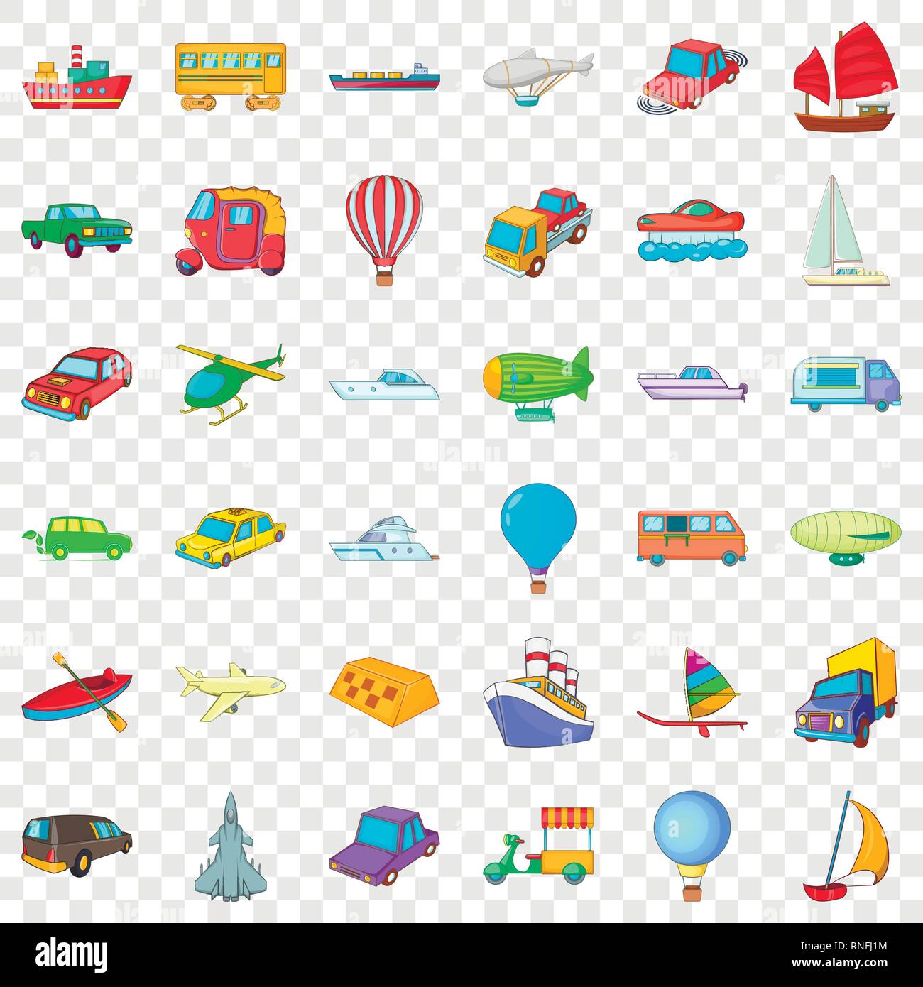 Big vehicle icons set, cartoon style Stock Vector Image & Art - Alamy