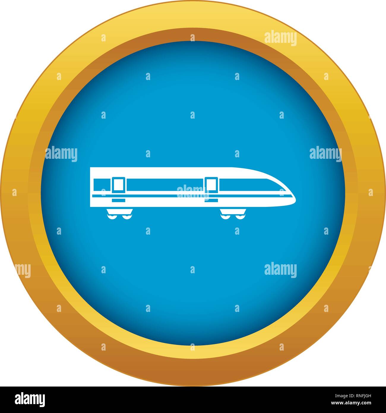 Modern high speed train icon blue vector isolated Stock Vector Image ...