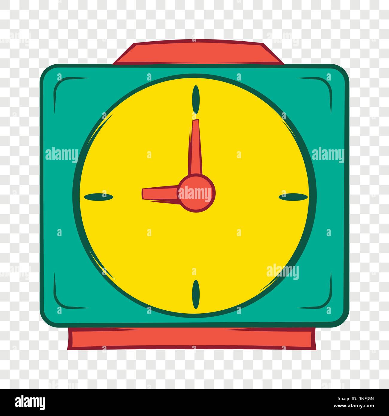 Colorful alarm clock icon, cartoon style Stock Vector Image & Art - Alamy