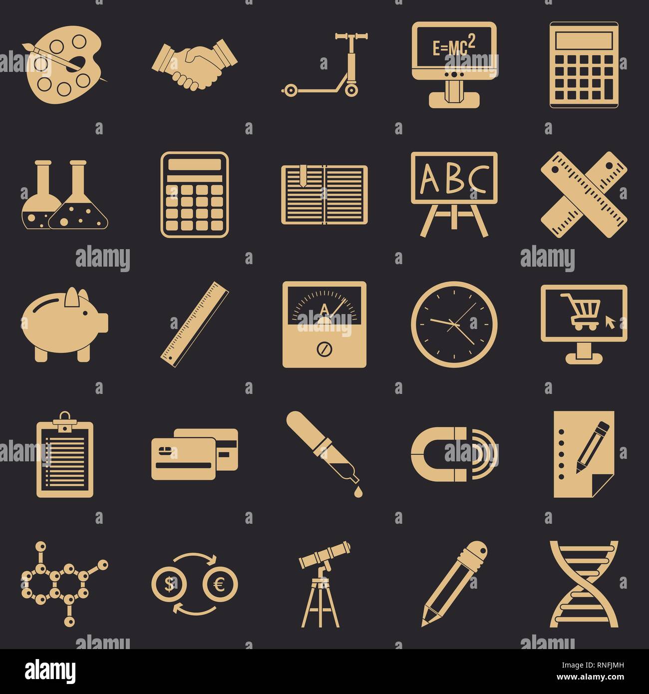 Numerator icons set, simple style Stock Vector Image & Art - Alamy