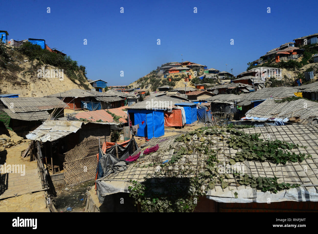 A view of Balukhali rohingya refugee camp in Ukhia, Cox's Bazar ...