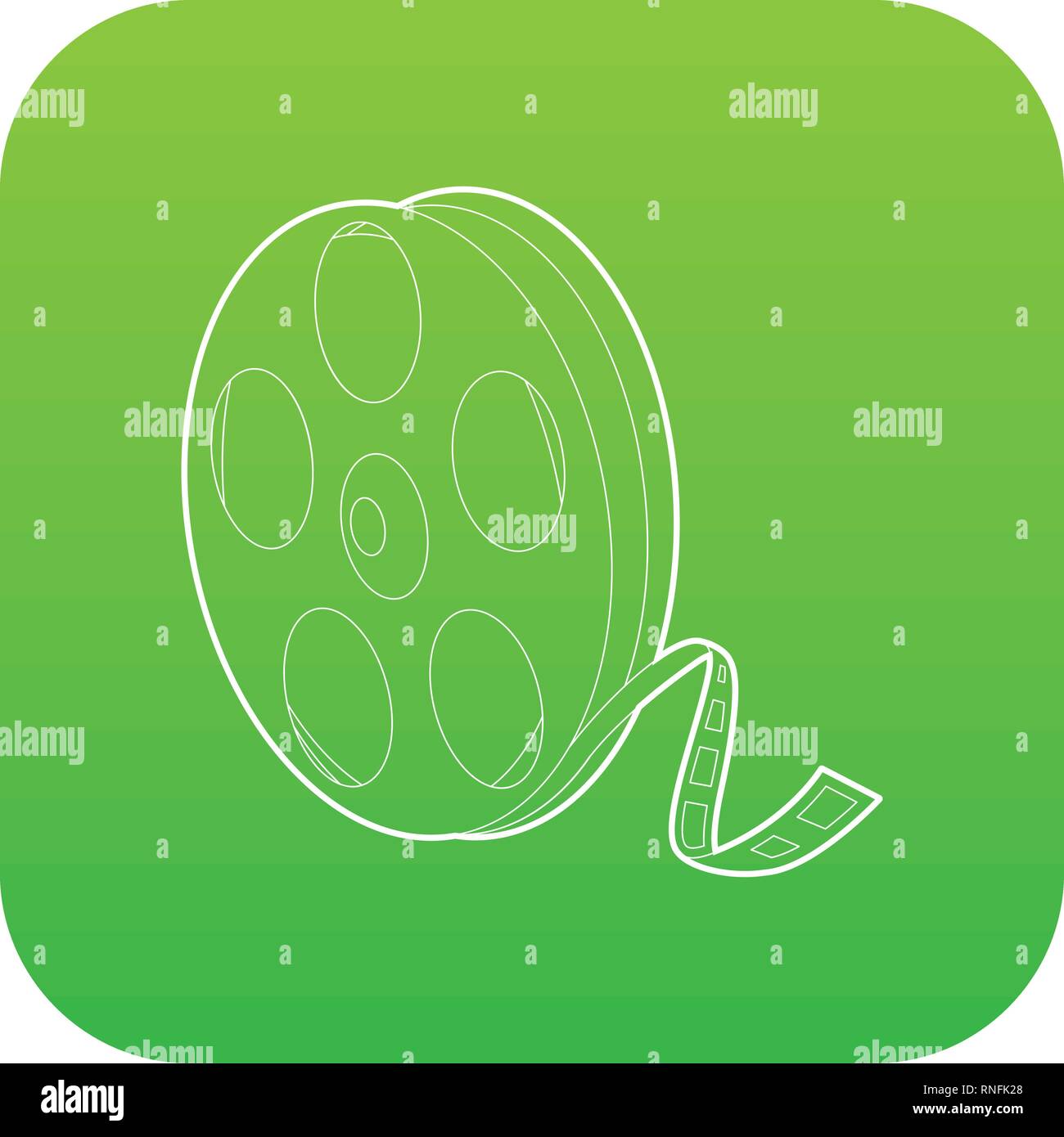 Reel icon green vector Stock Vector Image & Art - Alamy