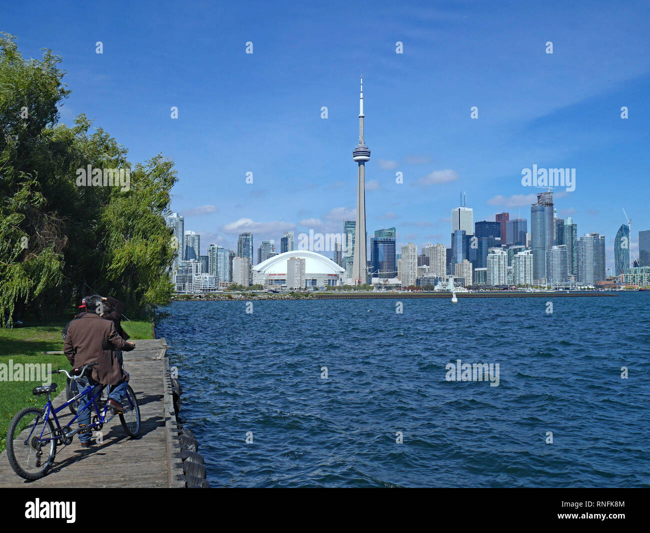 The Toronto Island Park has cycling trails and great views of the city ...