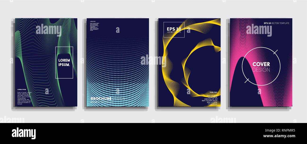 Minimal Vector cover designs. Future Poster template Stock Vector Image ...