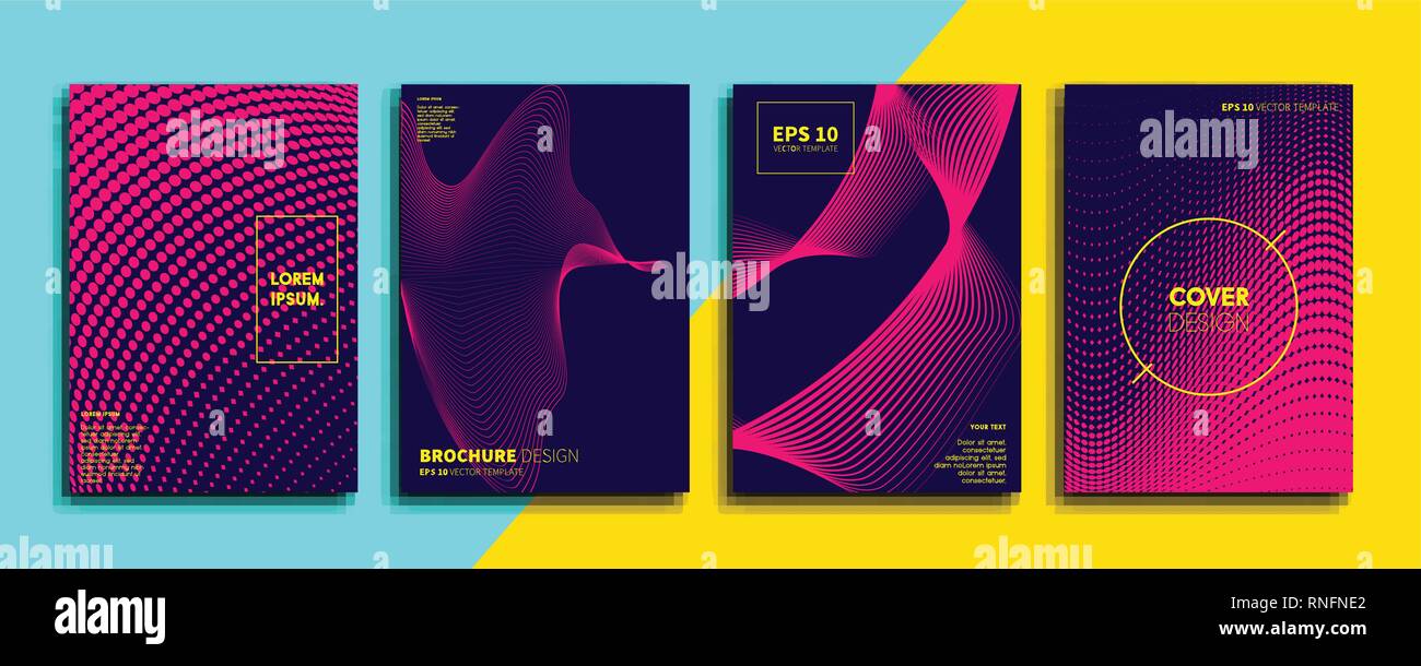 Minimal Vector cover designs. Future Poster template Stock Vector Image ...