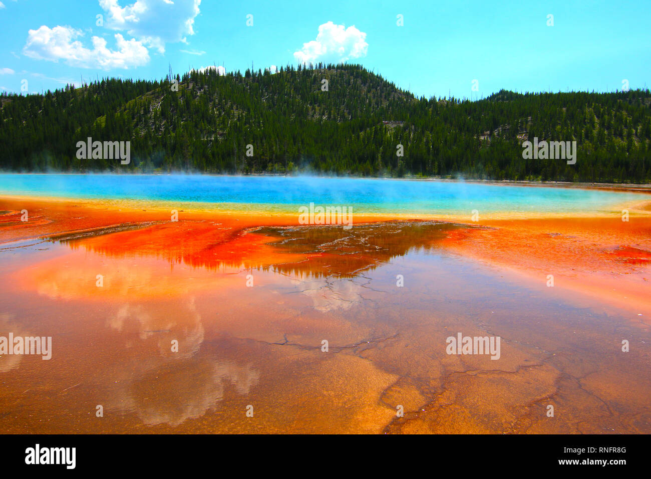 Grand Prismatic Spring is one of Yellowstone National Park's most awe ...