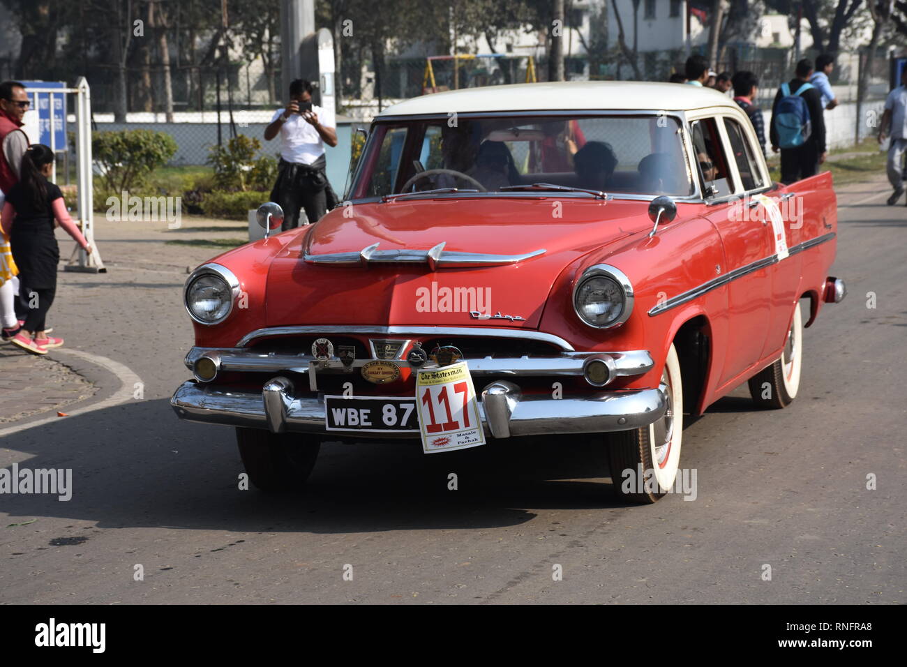 1956 Dodge Kingsway car with 29.5 hp and 6 cylinder engine. WBE 874 ...