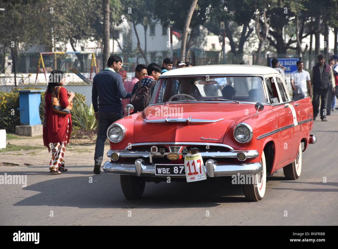 1956 Dodge Kingsway car with 29.5 hp and 6 cylinder engine. WBE 874 ...