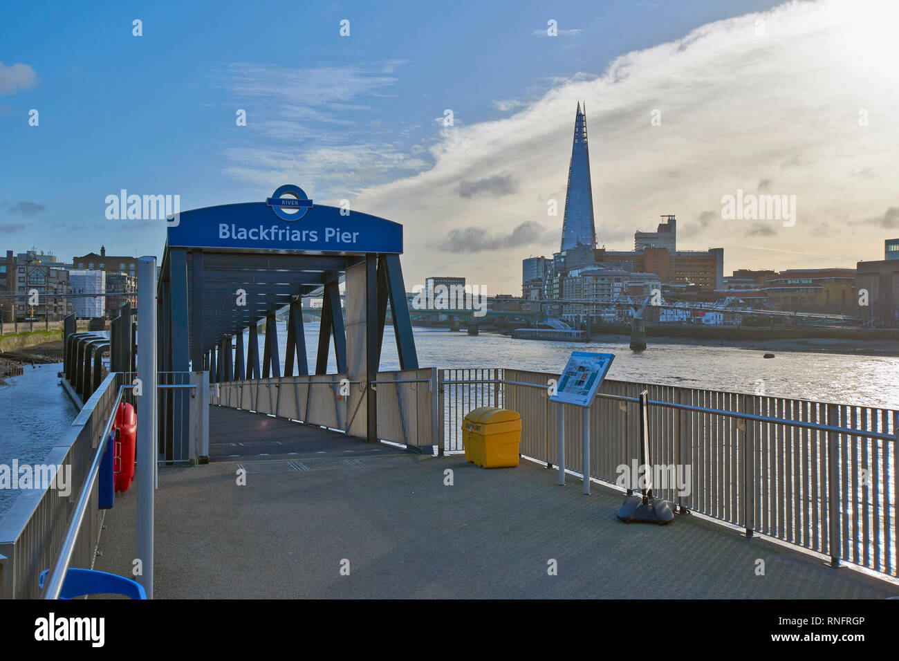 LONDON BLACKFRIARS PIER CITY OF LONDON AND THE SKYSCRAPER KNOWN AS THE ...