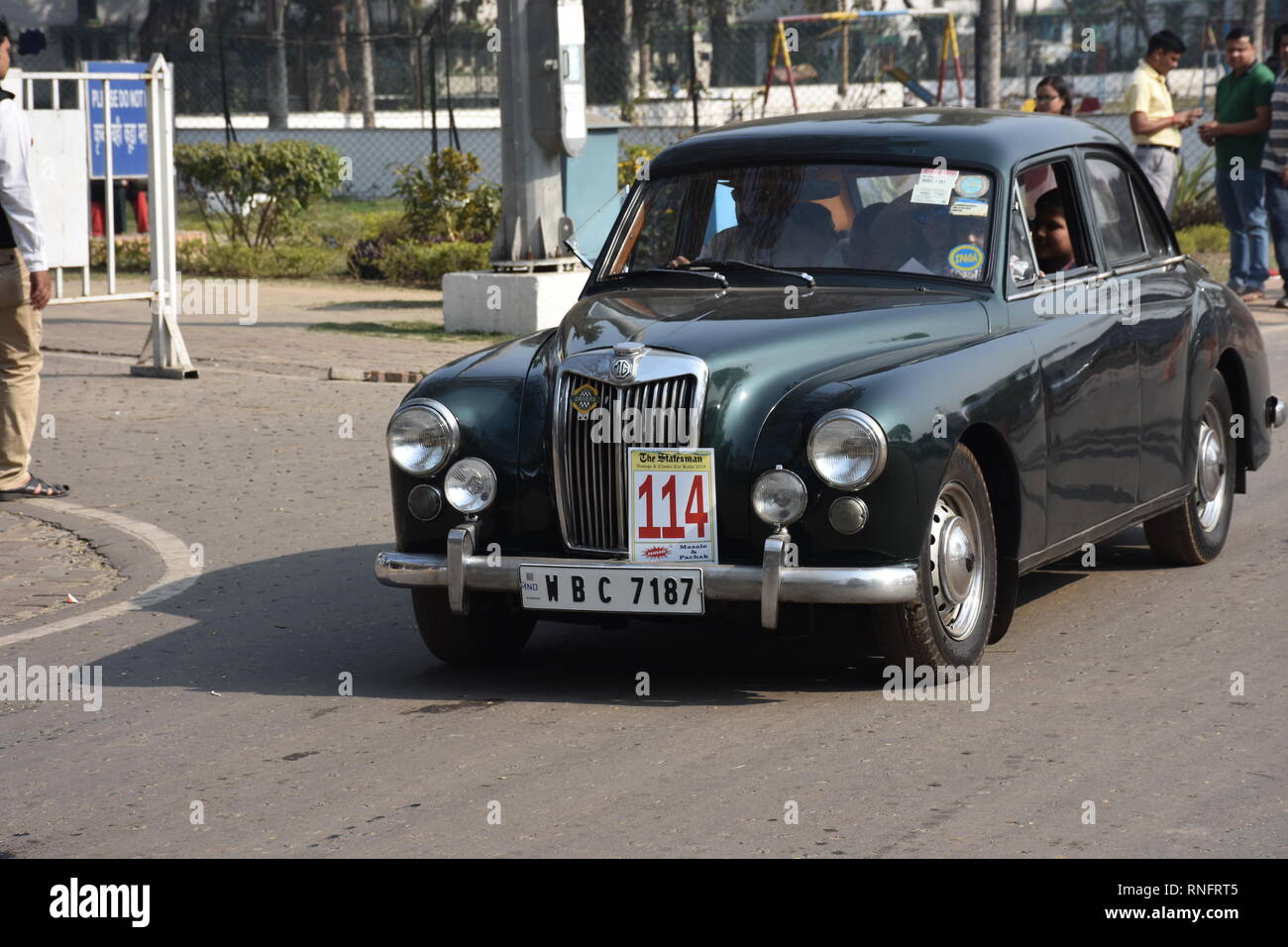 1955 MG car with 1400 cc and 4 cylinder engine. WBC 7187 India Stock ...