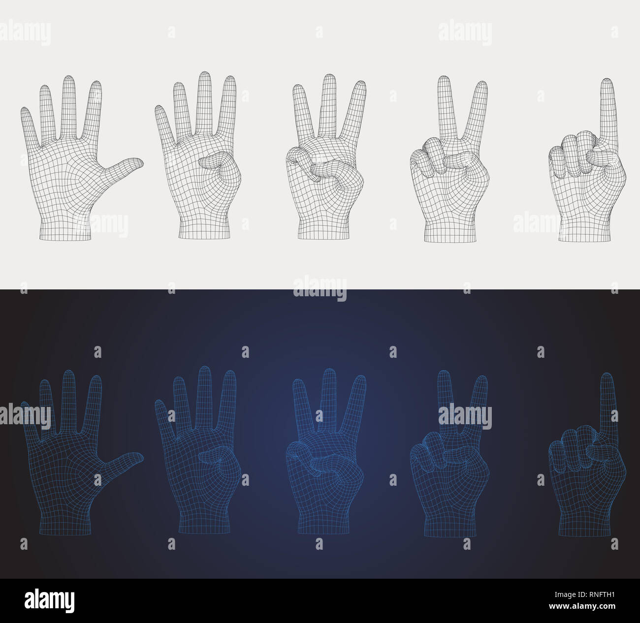 3d Hand Wireframe