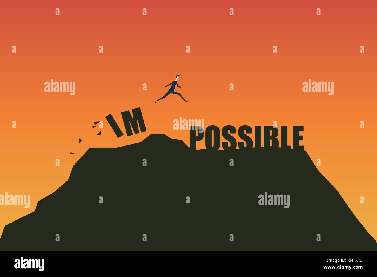 Minimalist retro style. Impossible Is Possible Concept Stock Vector ...