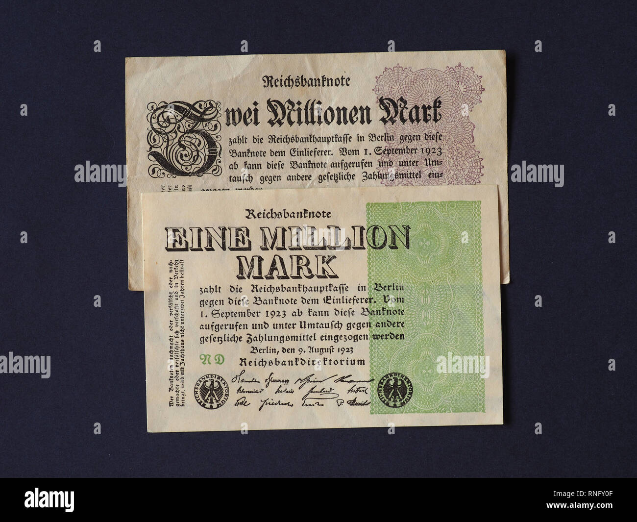 German two zwei mark banknote hi-res stock photography and images - Alamy