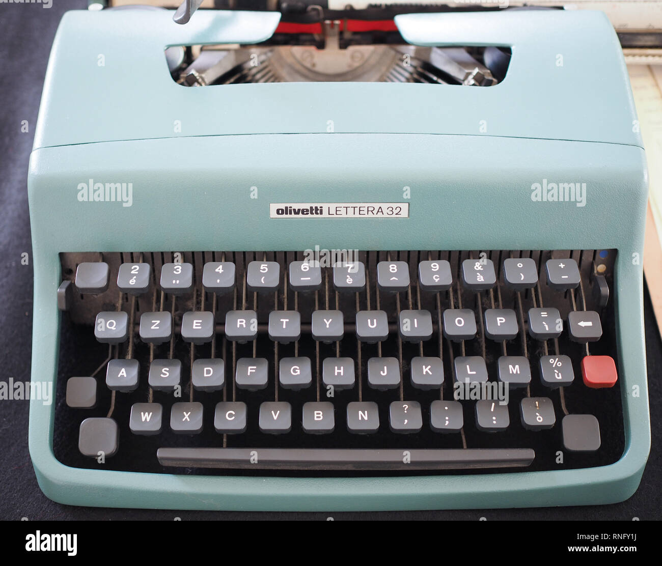 TURIN, ITALY - CIRCA FEBRUARY 2019: Olivetti Lettera 32 portable ...