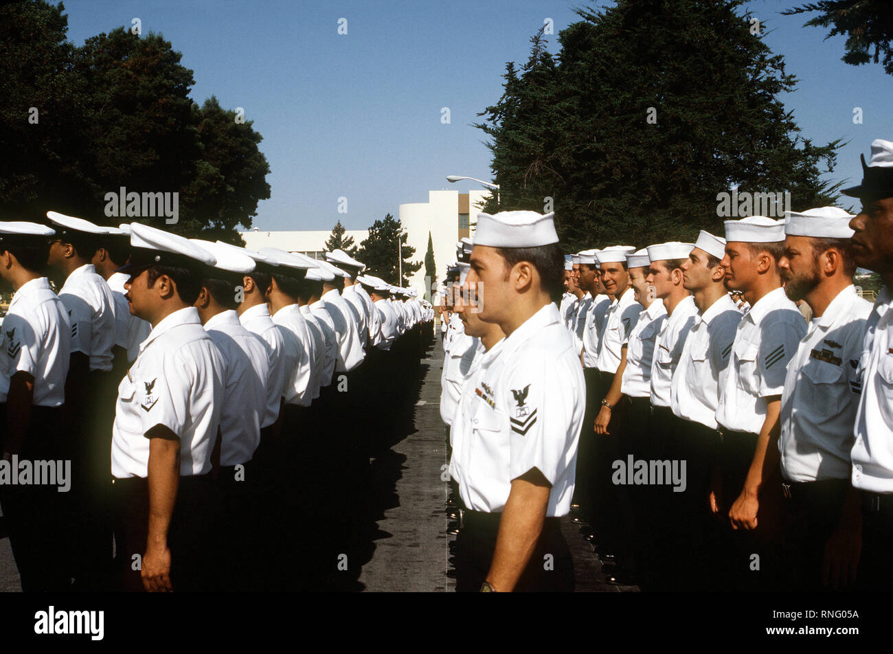1980s navy personnel inspection hi-res stock photography and images - Alamy