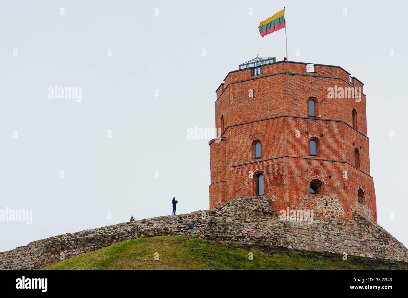 Gediminas' Tower or Castle, the remaining part of the Upper Castle in ...