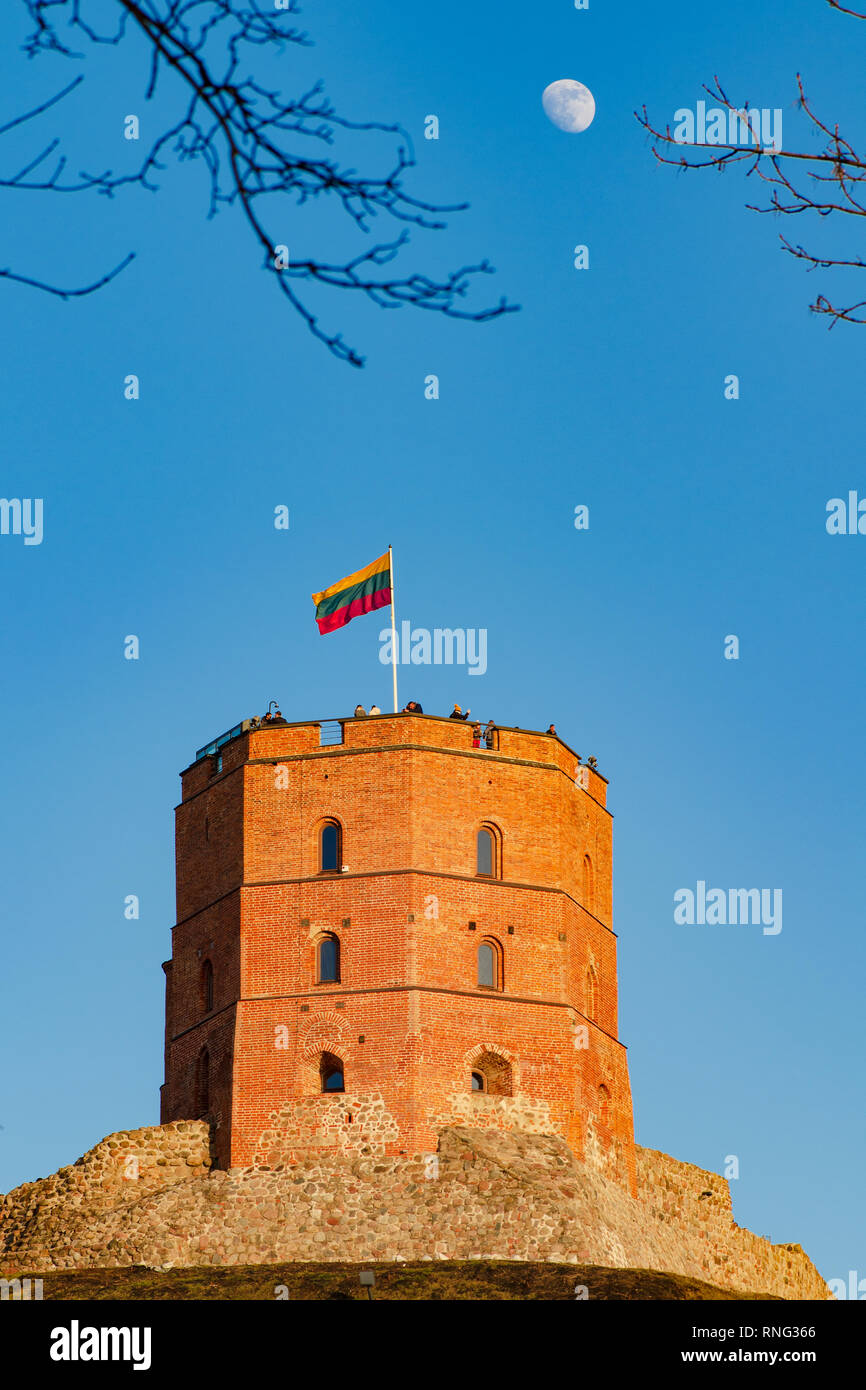 Gediminas' Tower or Castle, the remaining part of the Upper Castle in ...