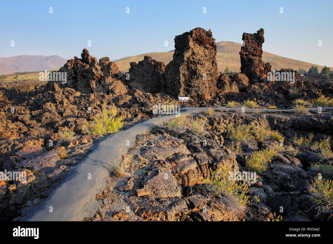 Cinder cones at North Crater Flow Trail, Craters of the Moon National ...