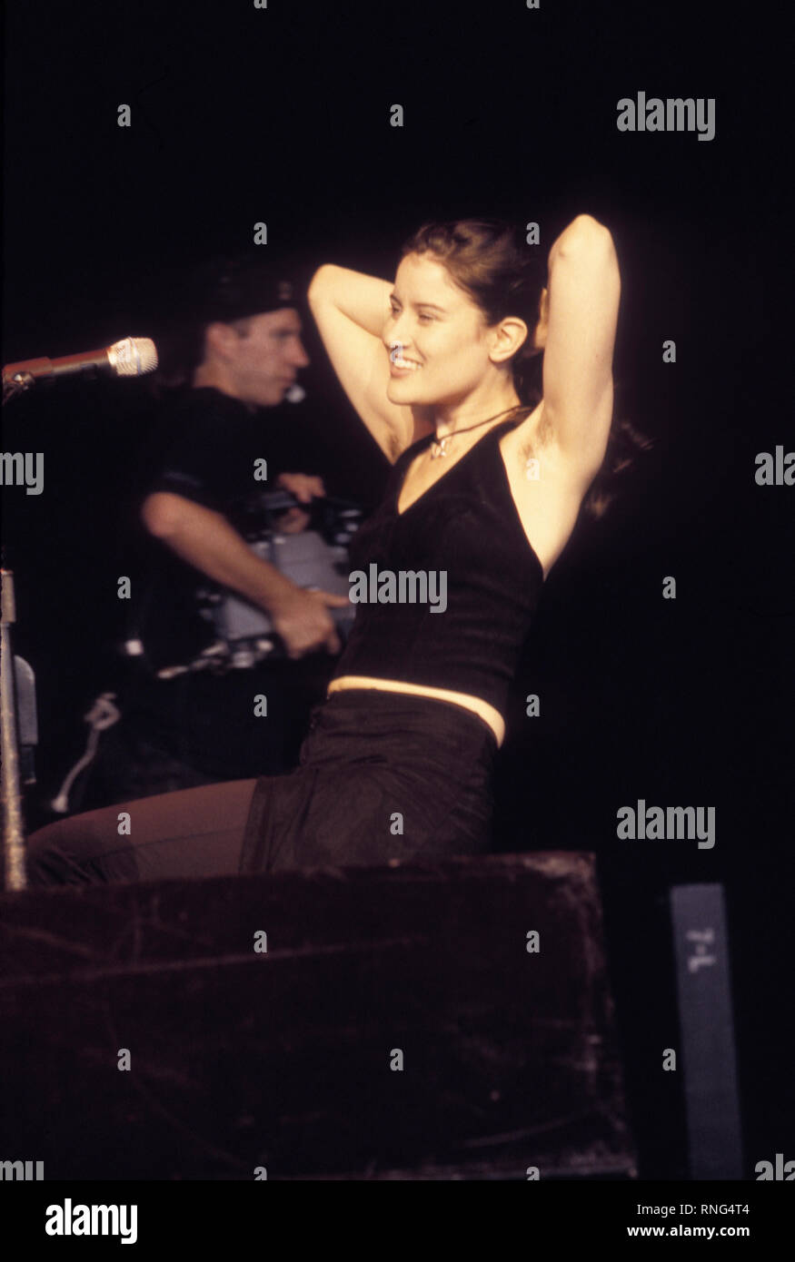 Musician Singer And Songwriter Paula Cole Is Shown Performing On Stage During A Live Concert