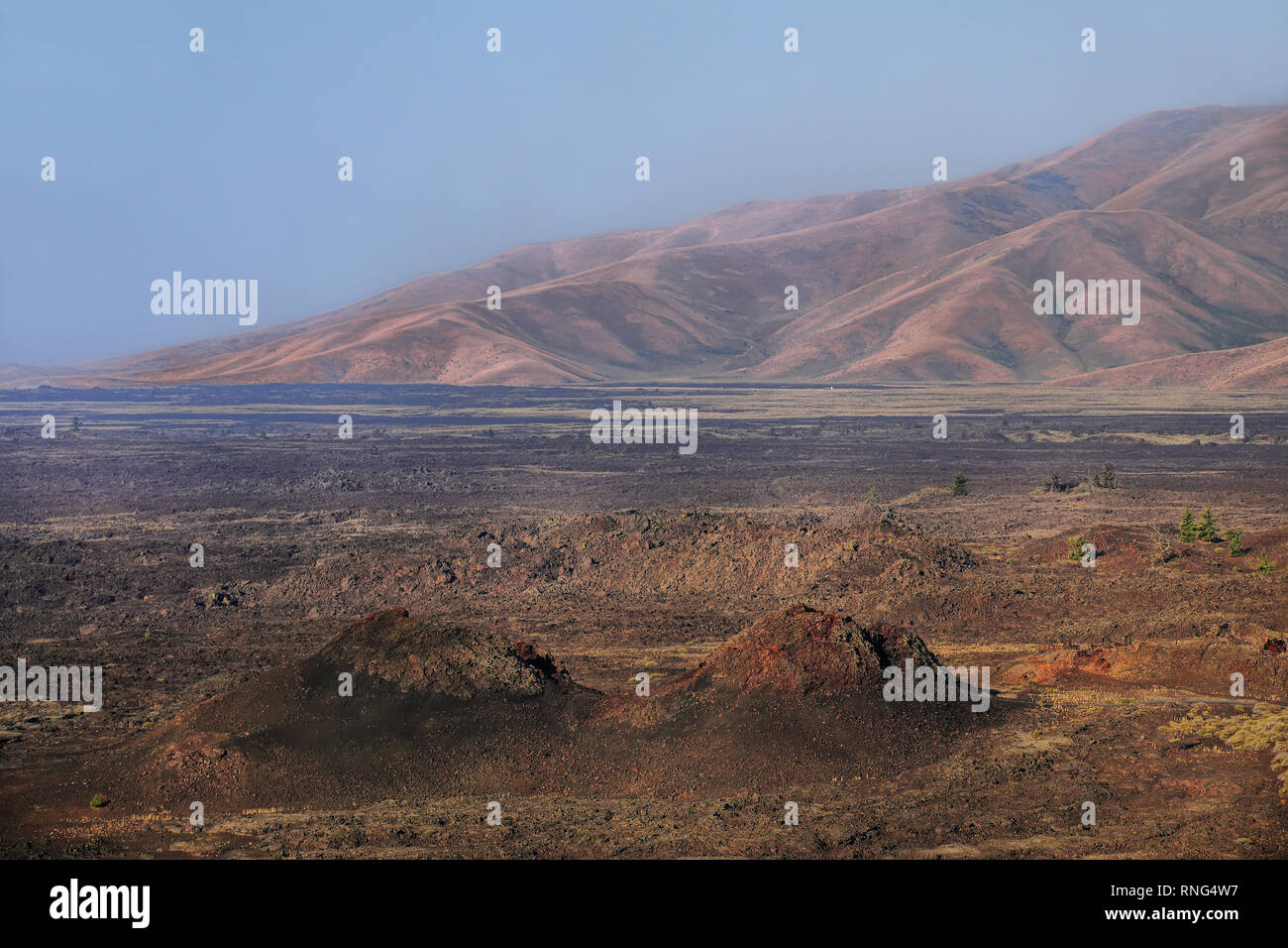 View of spatter cones from Inferno cone, Craters of the Moon National ...
