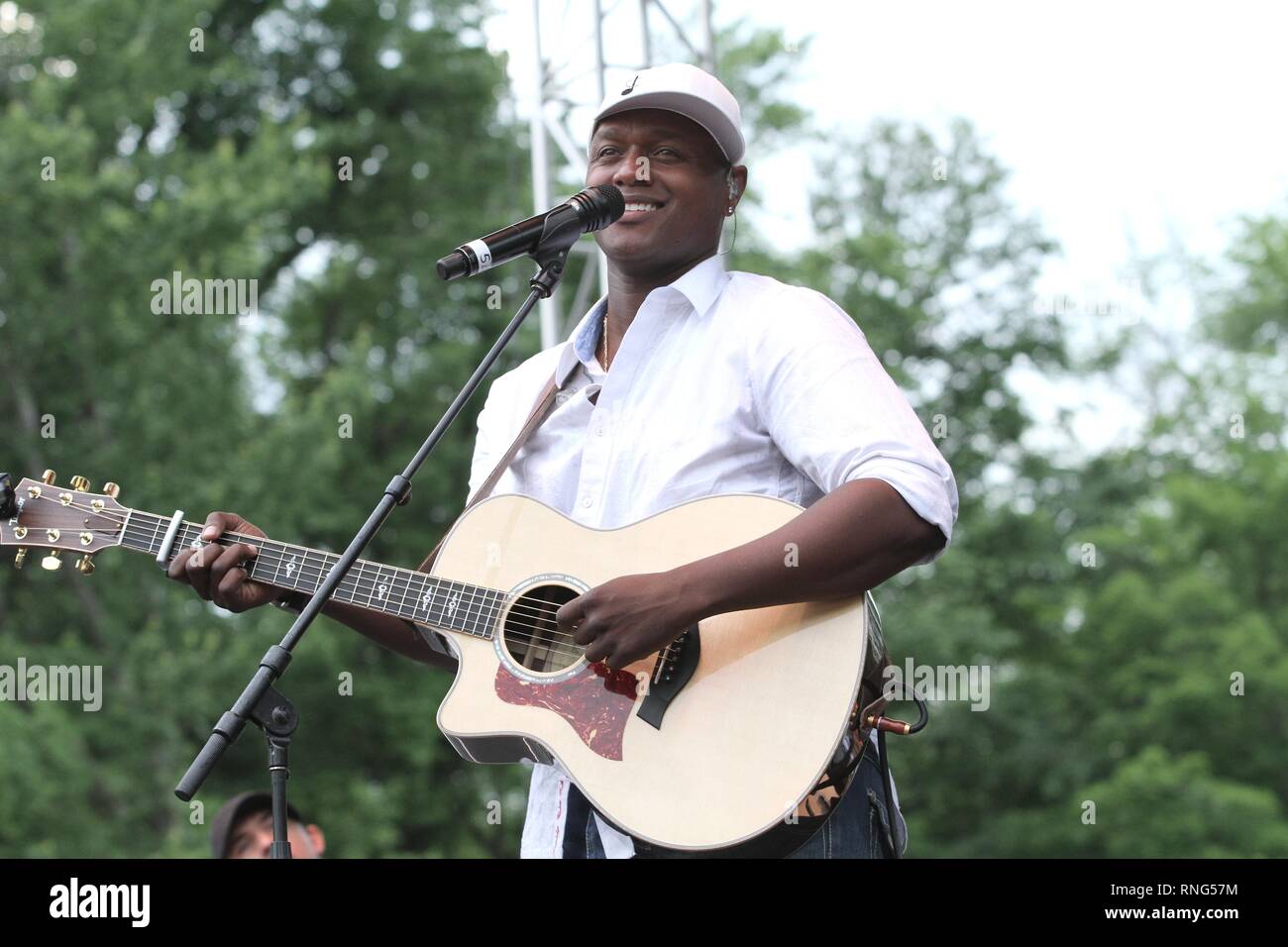 Singer, songwriter and winner of The Voice, Javier Colon is shown ...