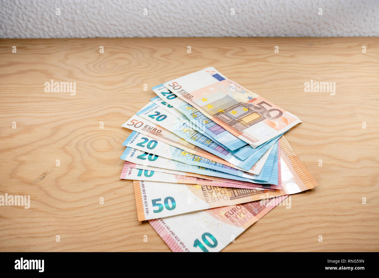 Variety of euro notes hi-res stock photography and images - Alamy