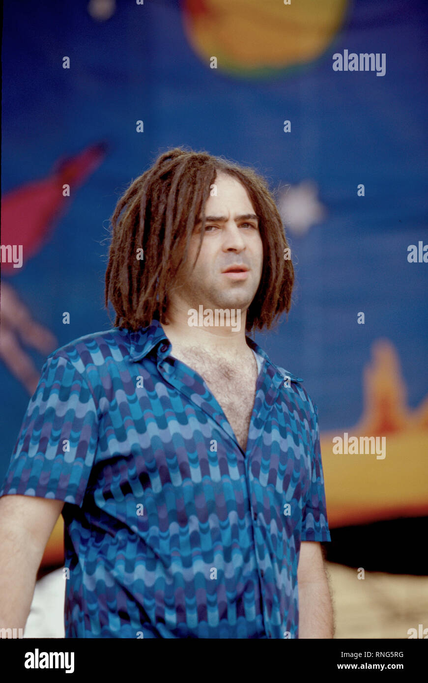 Singer Adam Duritz of the Counting Crows is shown performing on stage ...