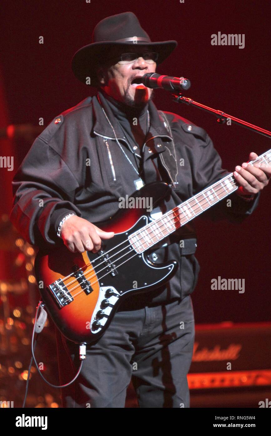 Bassist and vocalist Billy Cox is shown performing on stage during the ...