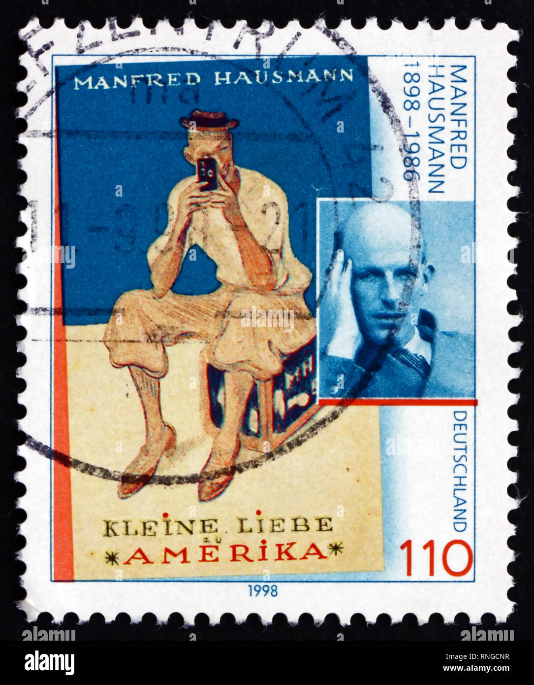 GERMANY - CIRCA 1998: a stamp printed in the Germany shows Manfred ...