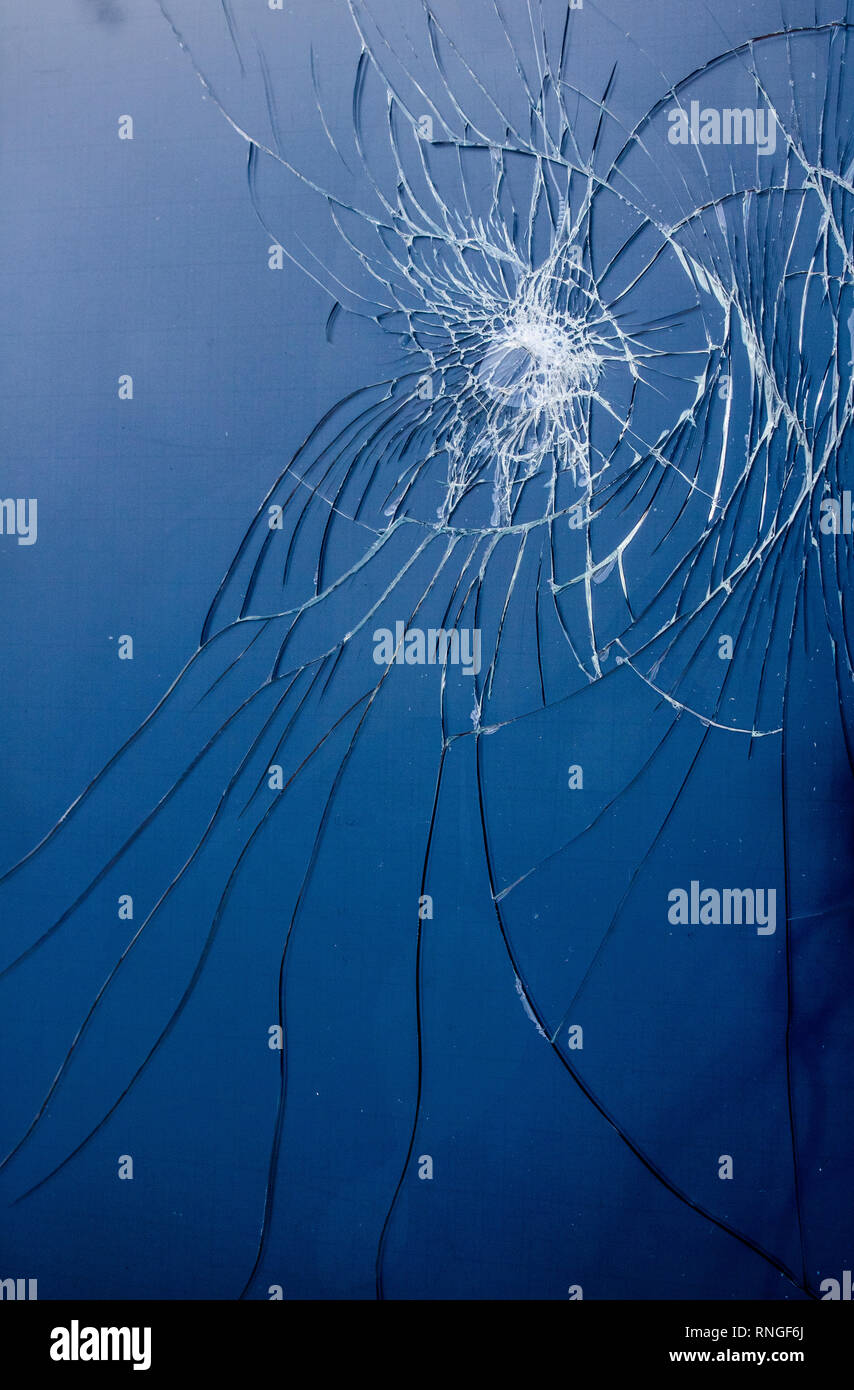 Smashed Screen Vandalized Broken Glass Close Up Stock Photo - Alamy