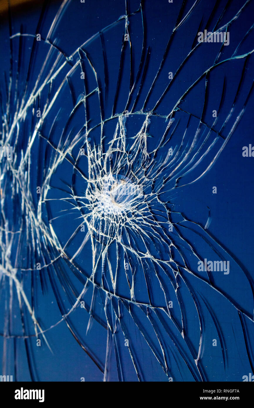 Smashed Screen Vandalized Broken Glass Close Up Stock Photo - Alamy