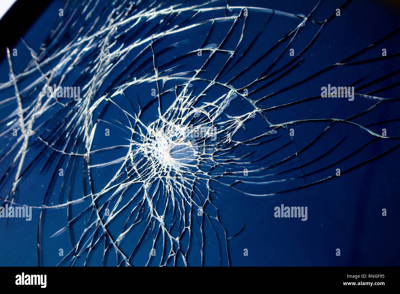 Smashed Screen Vandalized Broken Glass Close Up Stock Photo - Alamy