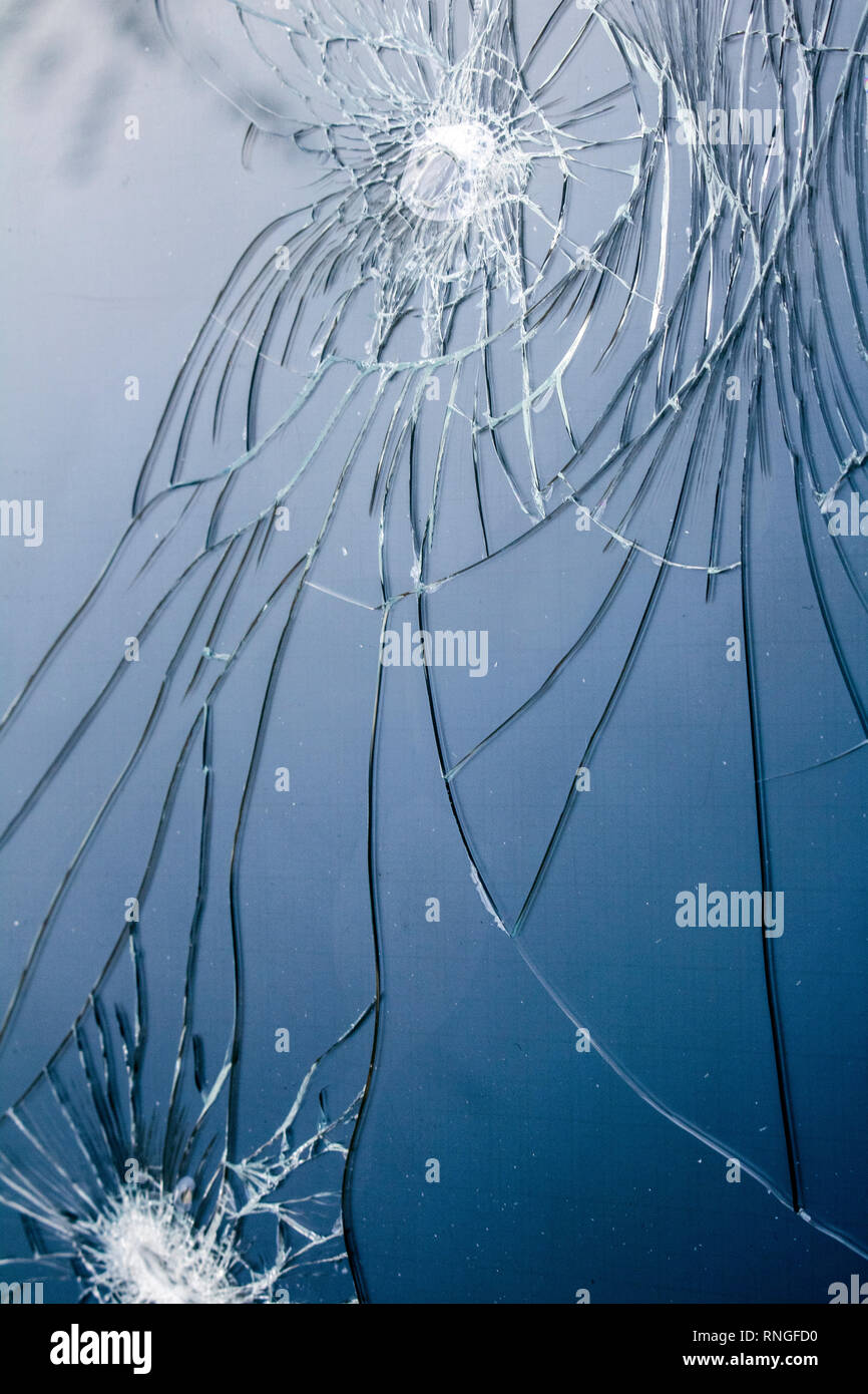 Smashed Screen Vandalized Broken Glass Close Up Stock Photo - Alamy